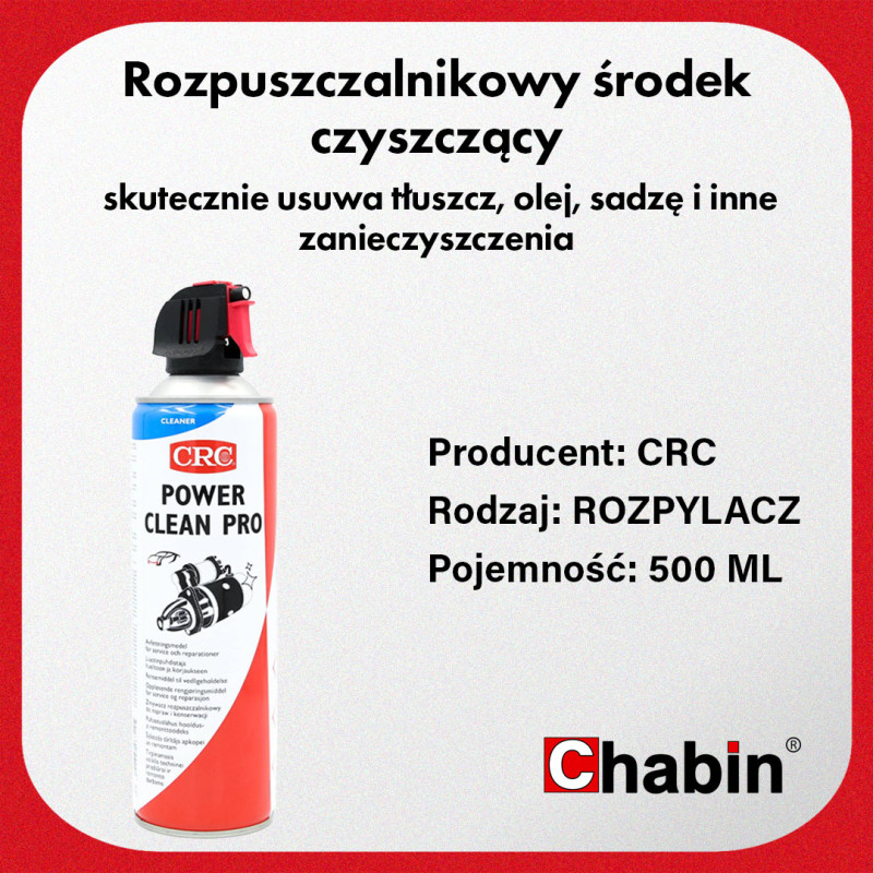 CRC Power Clean Pro 500 ml | Rozpuszczalnikowy środek czyszczący do ...